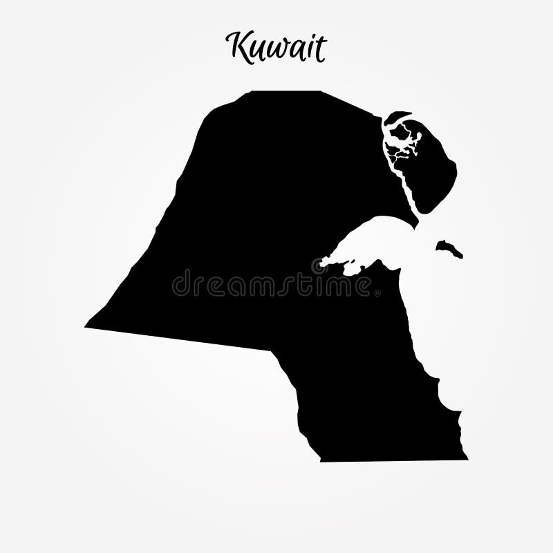 Map of Kuwait stock illustration. Illustration of abstract - 109468948