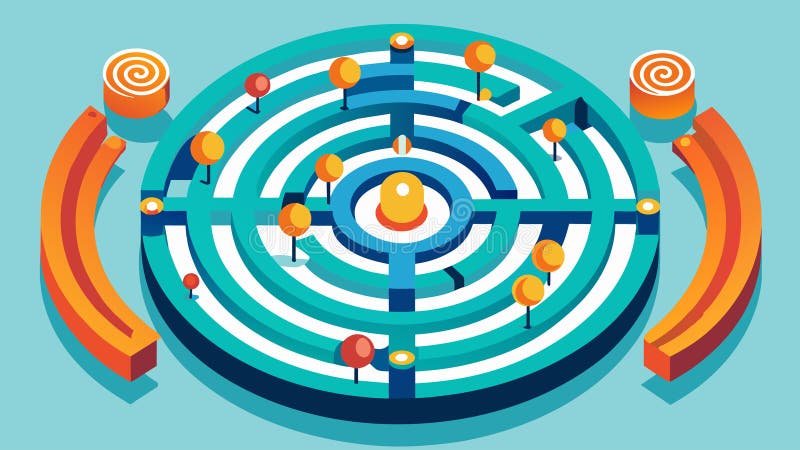 A Map of a Labyrinth with Each Pathway Representing a Different ...