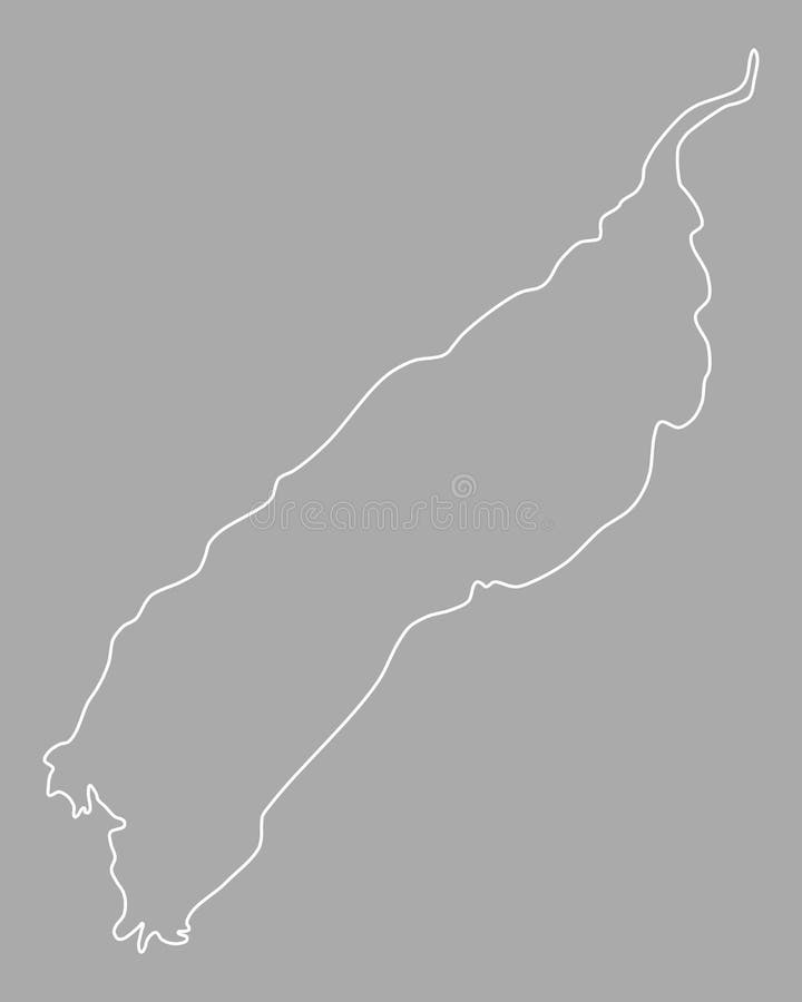 Map of Lake Albert stock vector. Illustration of contour - 84789061