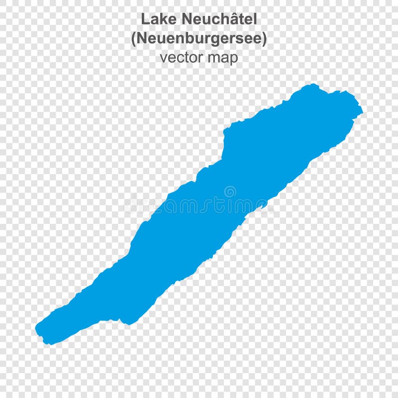 Map of Lake Neuchatel on Transparent Background Stock Vector ...