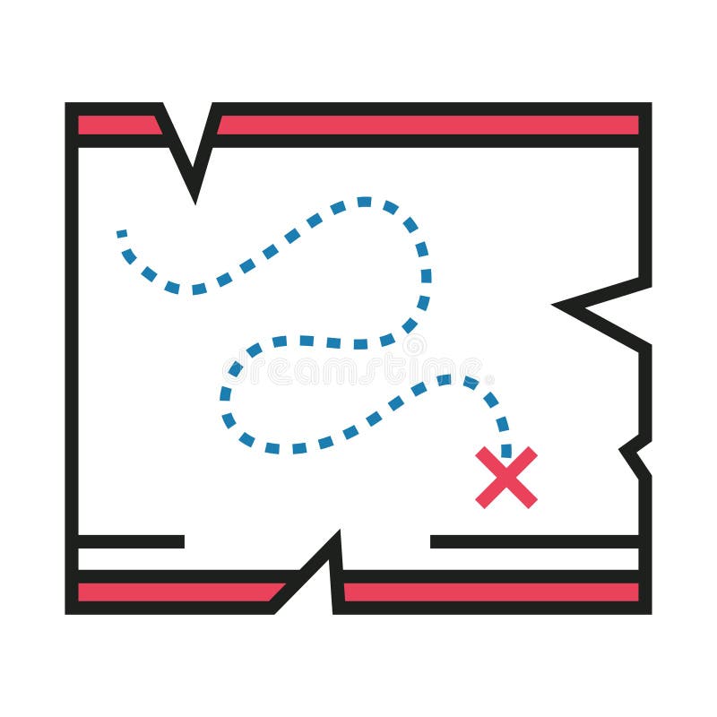 Map Landmark Cross Nautical Stock Vector - Illustration of travel ...