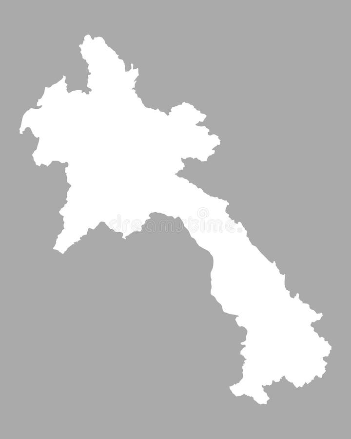 Map of Laos stock vector. Illustration of vector, white - 84817090