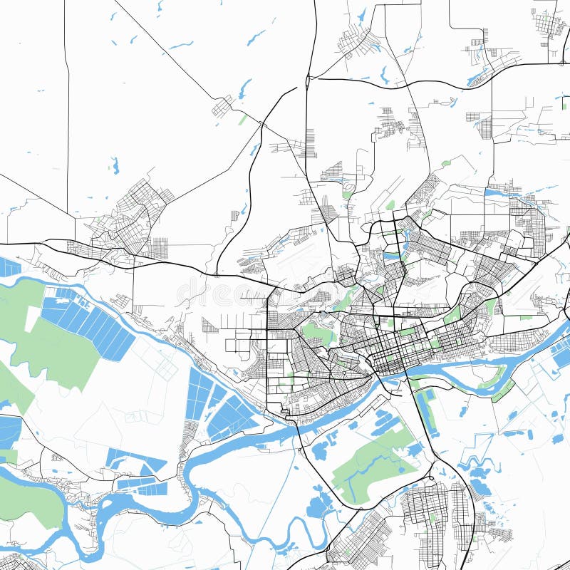 Map of Rostov am Don. stock illustration. Illustration of wind - 303503237