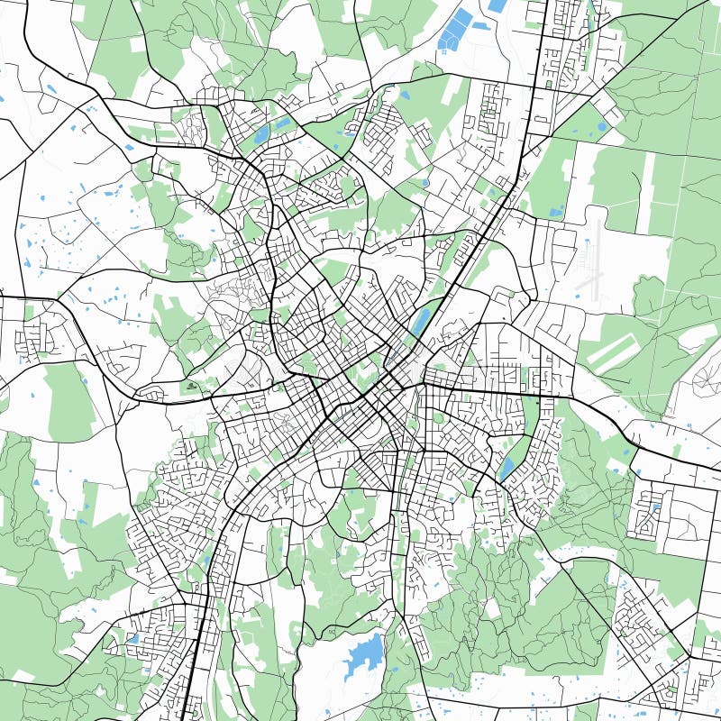 Map of Bendigo city. stock illustration. Illustration of plant - 331547541