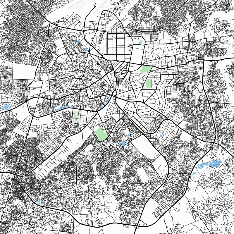Map of the city of Kano. stock illustration. Illustration of asphalt ...