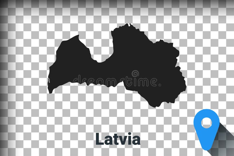 Latvia Map on Png or Transparent Background.Symbol of Latvia.Vector ...