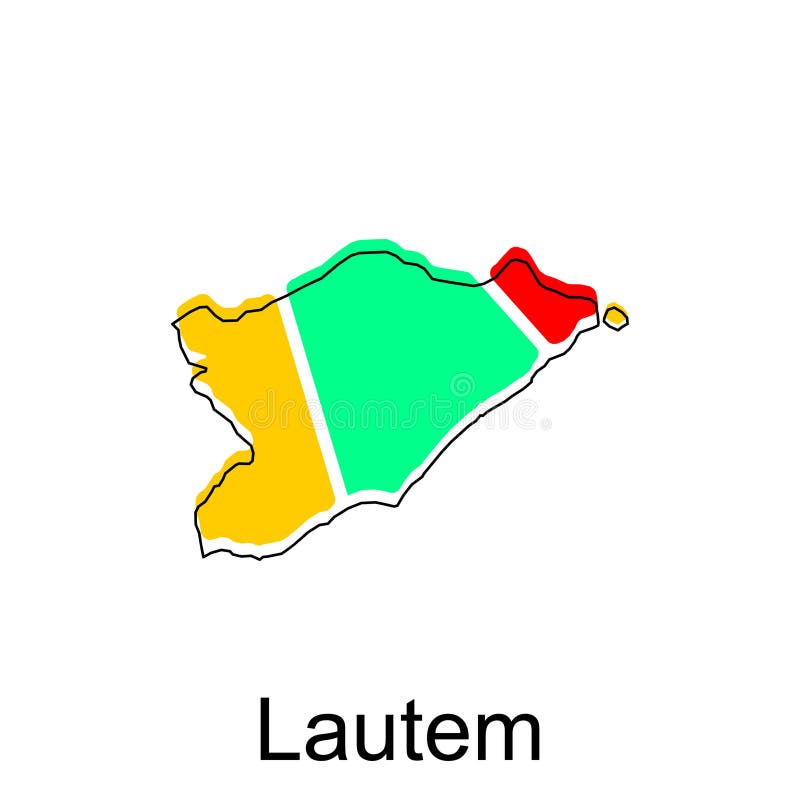 Map of Lautem Vector Design Template, National Borders and Important ...