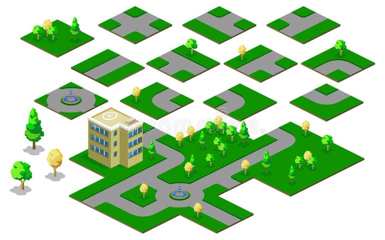 Map layouts with roads stock illustration. Illustration of pieces ...