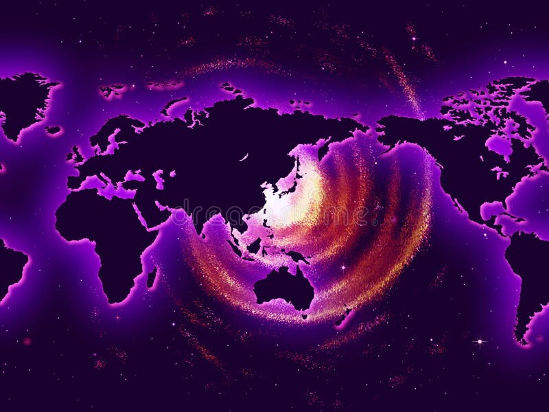 Map stock illustration. Illustration of violet, planet - 81546234