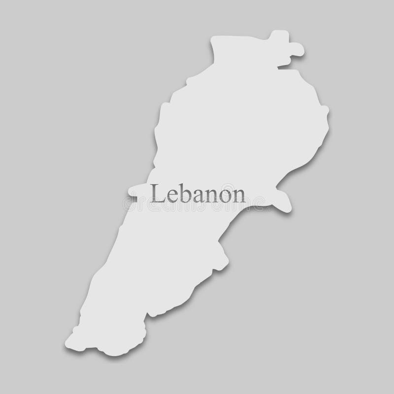 Lebanon Map Gray White Background Stock Illustrations – 63 Lebanon Map ...