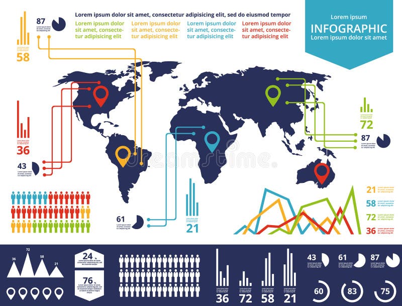 Map and legend stock vector. Illustration of page, banner - 63043969