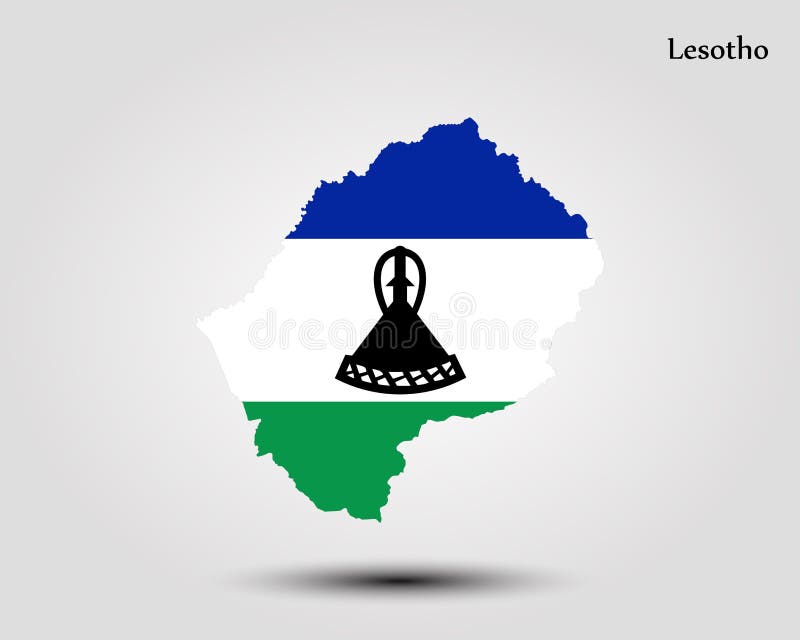 Map of Lesotho stock illustration. Illustration of border - 109465244