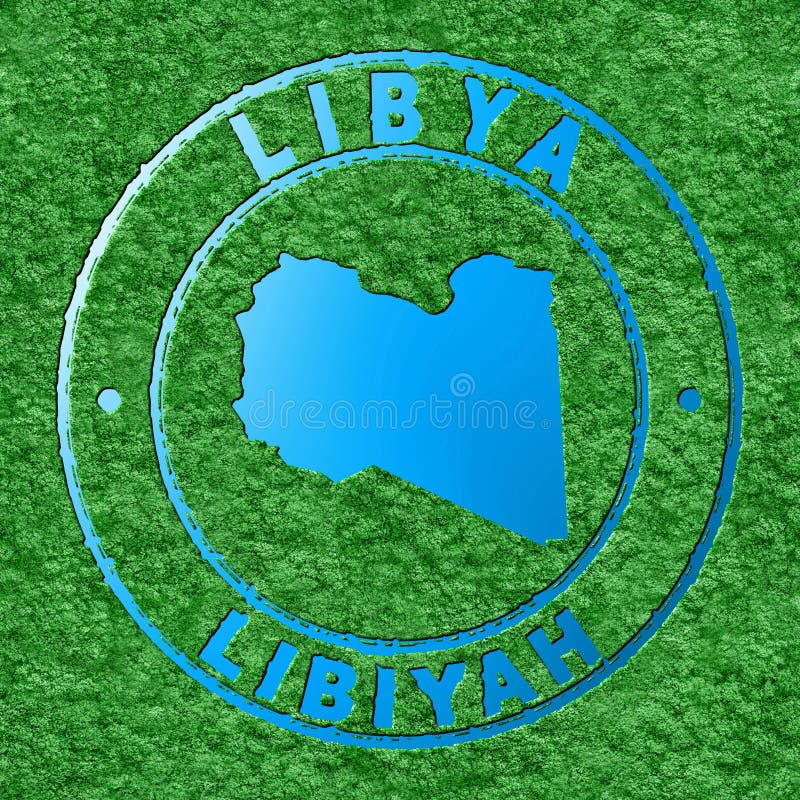 Map of Libya, Forest with Water Map Stock Illustration - Illustration ...