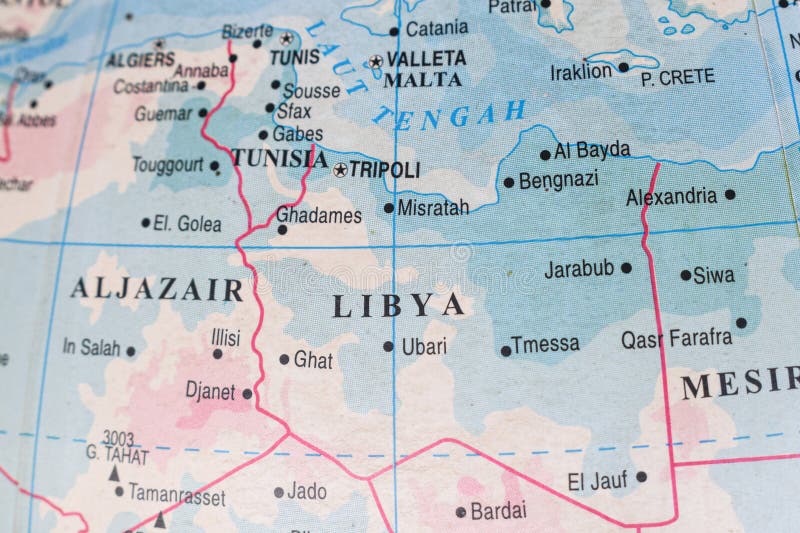 Map of Libya and Other North Africa. Stock Photo - Image of morocco ...