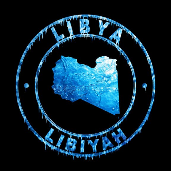 Map of Libya Water concept stock illustration. Illustration of health ...