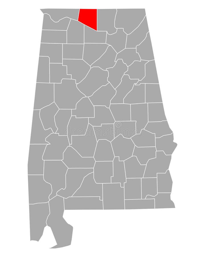 Location Map of the Limestone County of Alabama, USA Stock Vector ...