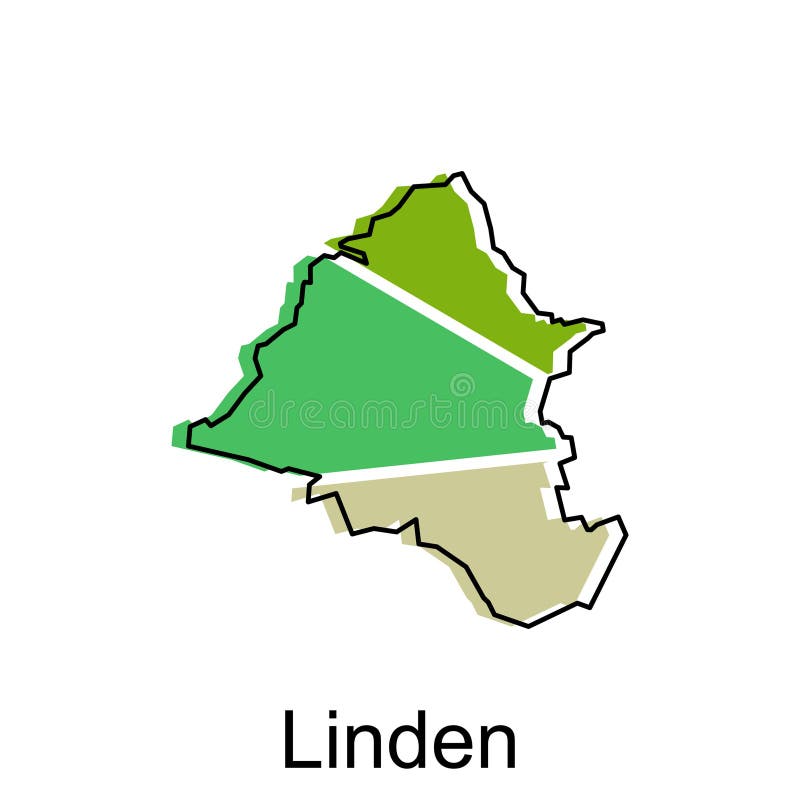 Map of Linden Vector Illustration Design Template, Suitable for Your ...