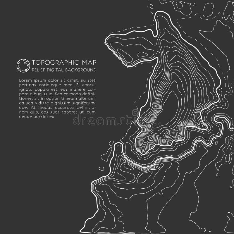 Map Line of Topography. Vector Abstract Topographic Map Concept with ...