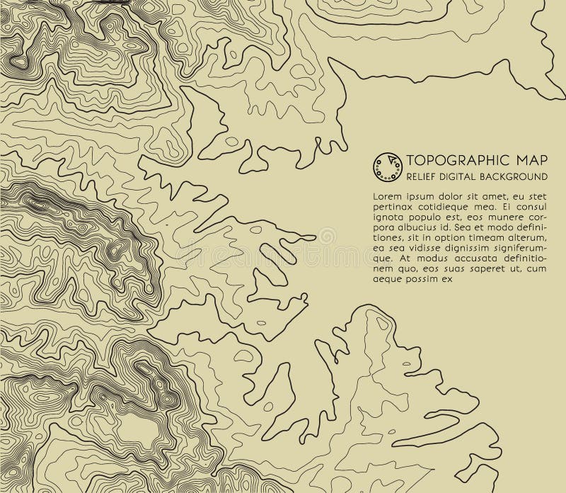 Map Line of Topography. Vector Abstract Topographic Map Concept with ...