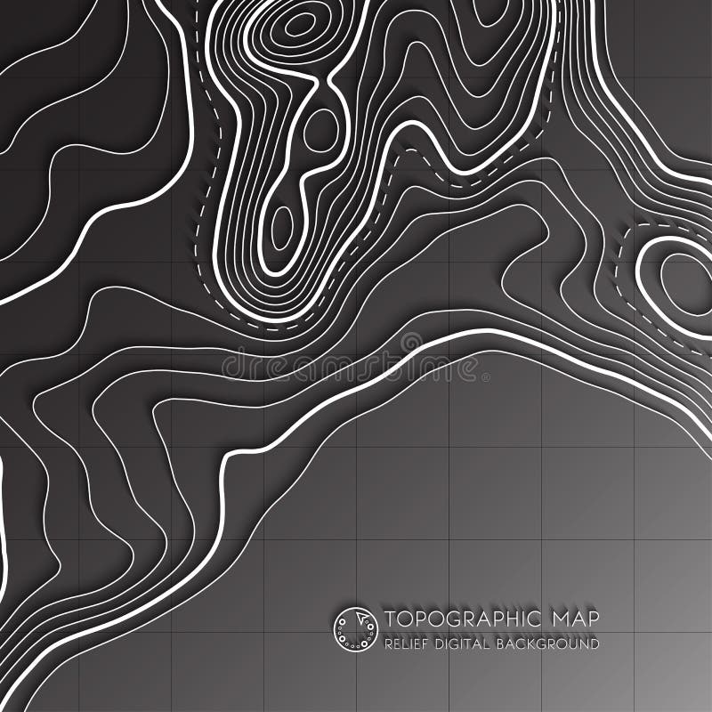 Map Line of Topography. Vector Abstract Topographic Map Concept with ...