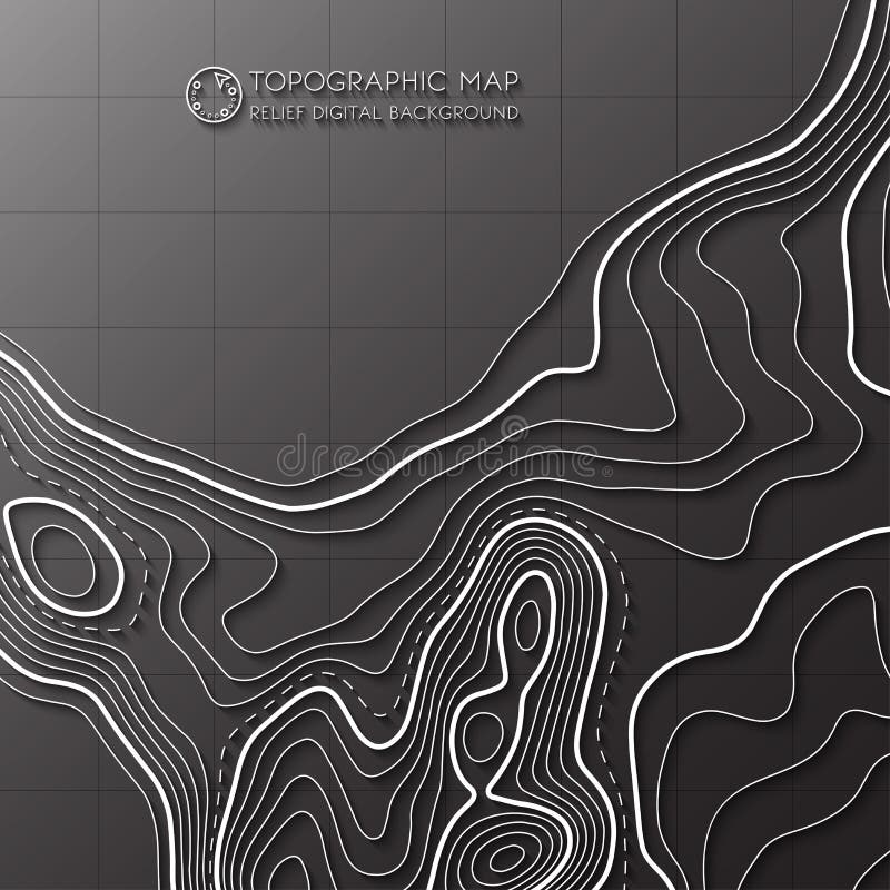 Topographic Map Concept or Smooth Origami Layers Paper Cut Layout.Map ...
