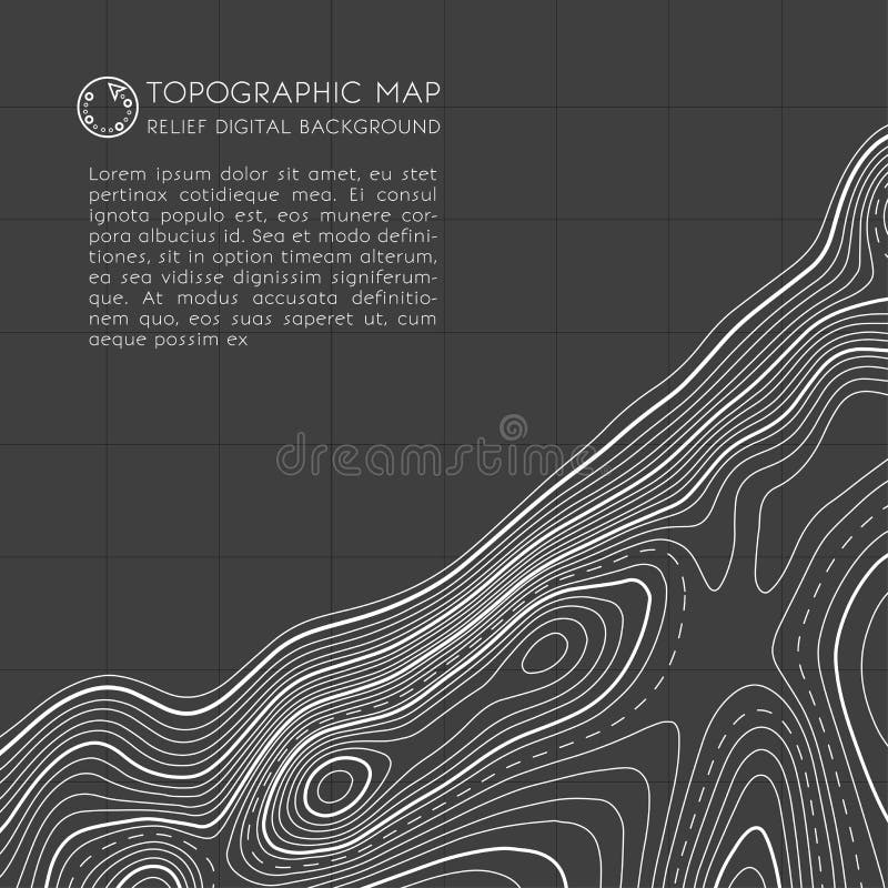 Map Line of Topography. Vector Abstract Topographic Map Concept with ...