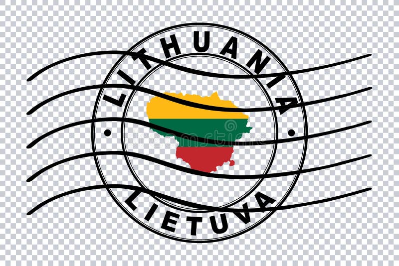 Map of Lithuania, Postal Passport Stamp, Travel Stamp Stock ...