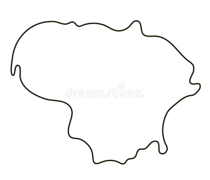 Map of Lithuania. Simple Outline Map Vector Illustration Stock Vector ...