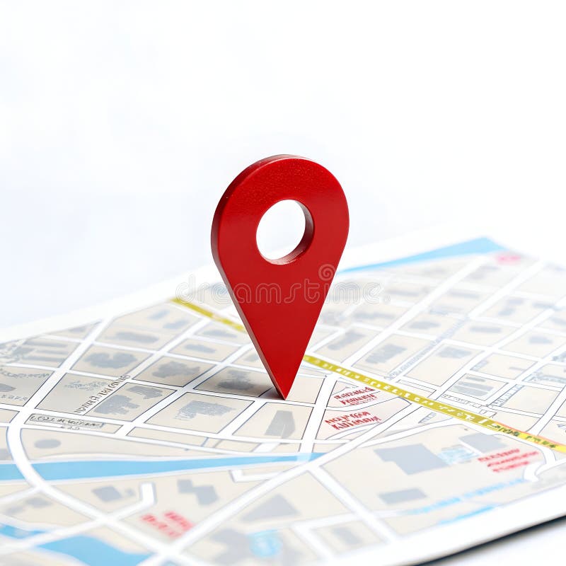 Map Localization Icon with Red Pin Stock Illustration - Illustration of ...