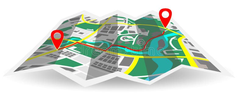 Map Localization Place Pin Location. Map with Pin Pointer. Travel Map ...