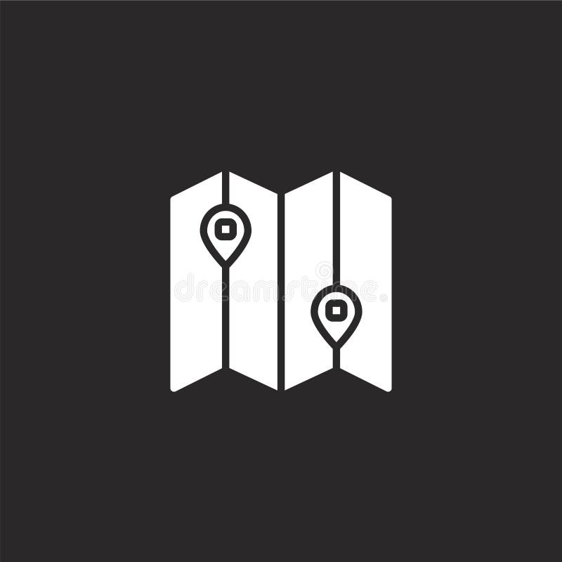 Map Location Icon. Filled Map Location Icon for Website Design and ...