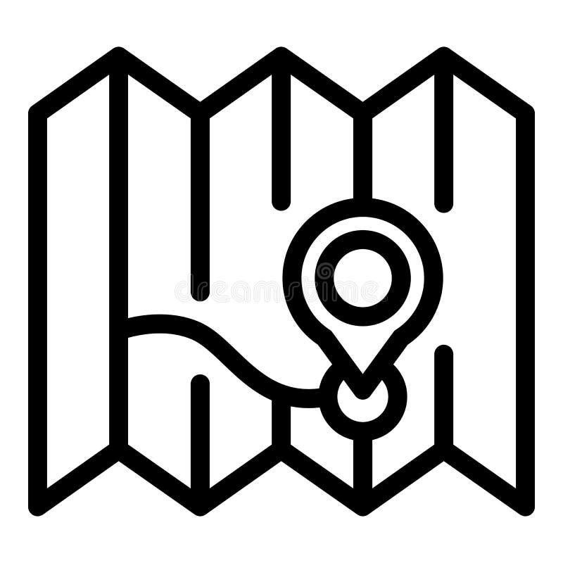 Map Location Icon Outline Vector. Modern Facility Stock Vector ...
