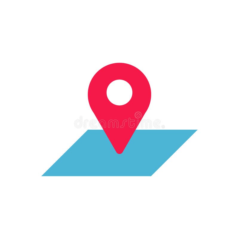 Map Location Icon, Location Point, Map Pointer, Flat Design, Vector ...