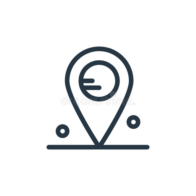 Map Location Icon Vector from Education Concept. Thin Line Illustration ...