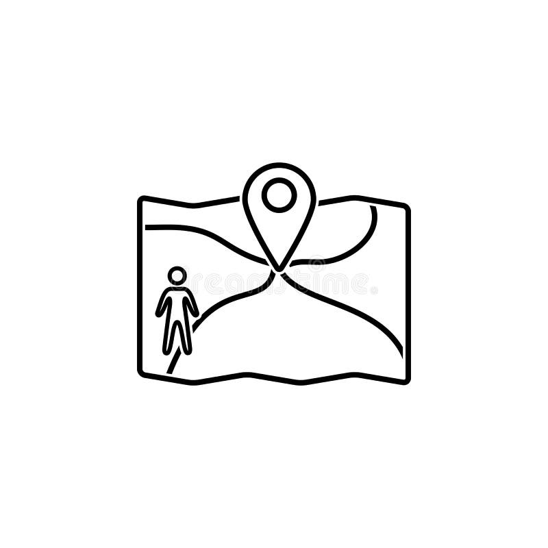 Map, Location, Man Icon. Element of Web Navigation Icon for Mobile ...