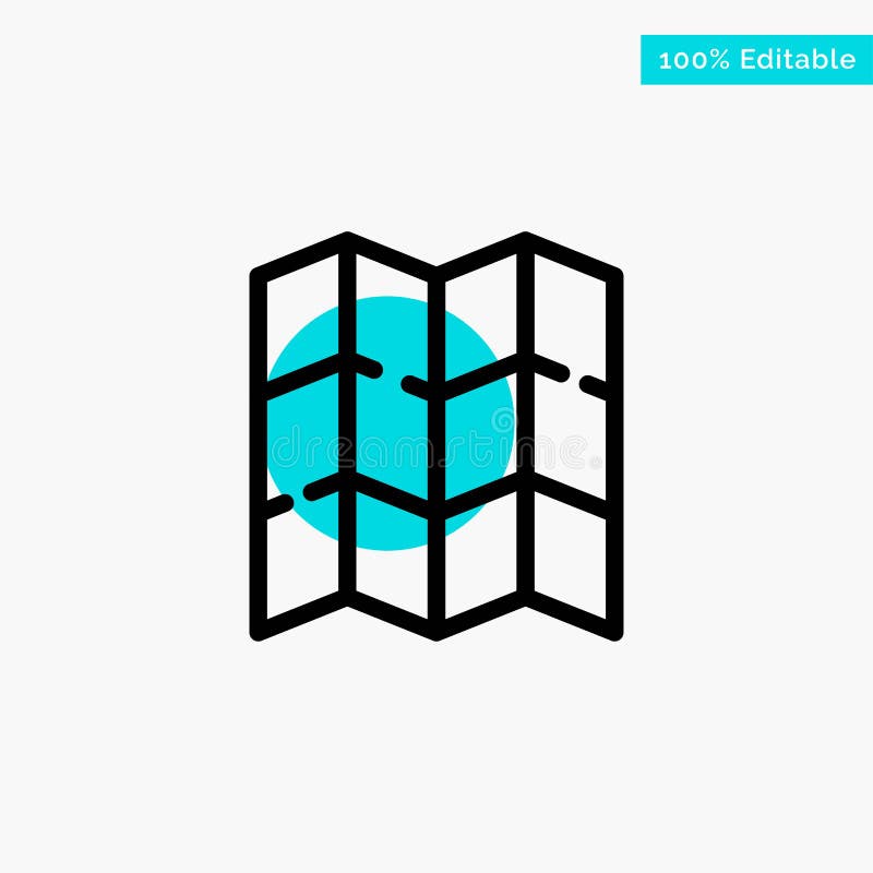 Map, Location, Motivation Turquoise Highlight Circle Point Vector Icon ...
