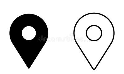 Black Destination Pin Stock Illustrations – 21,153 Black Destination ...