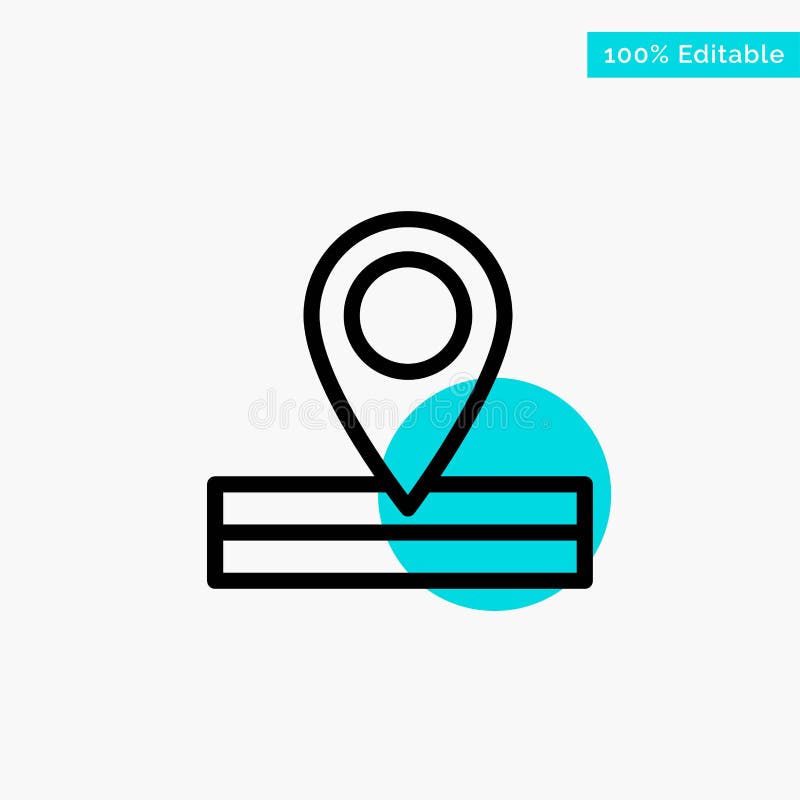 Map, Location, Place Turquoise Highlight Circle Point Vector Icon Stock ...