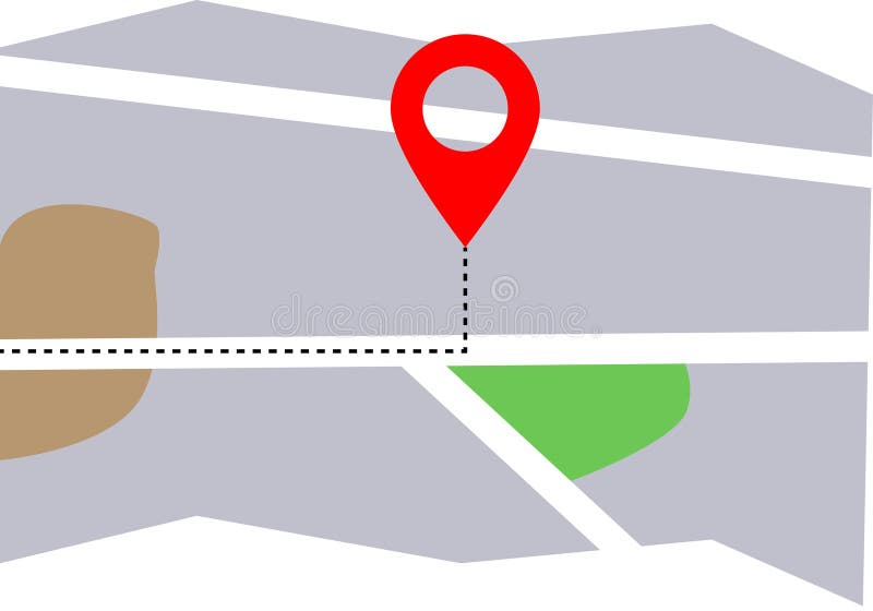 Map with Location Point, GPS Navigation Icon, Location Tracking on Map ...