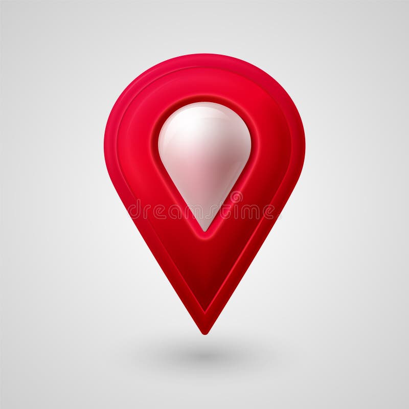 Map Location Pointer 3d Arrow. Navigation Icon for Web, Banner, Logo or ...