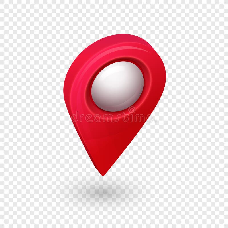 Map Location Pointer 3d Pin with Glowing Glass Bubble Stock Vector ...