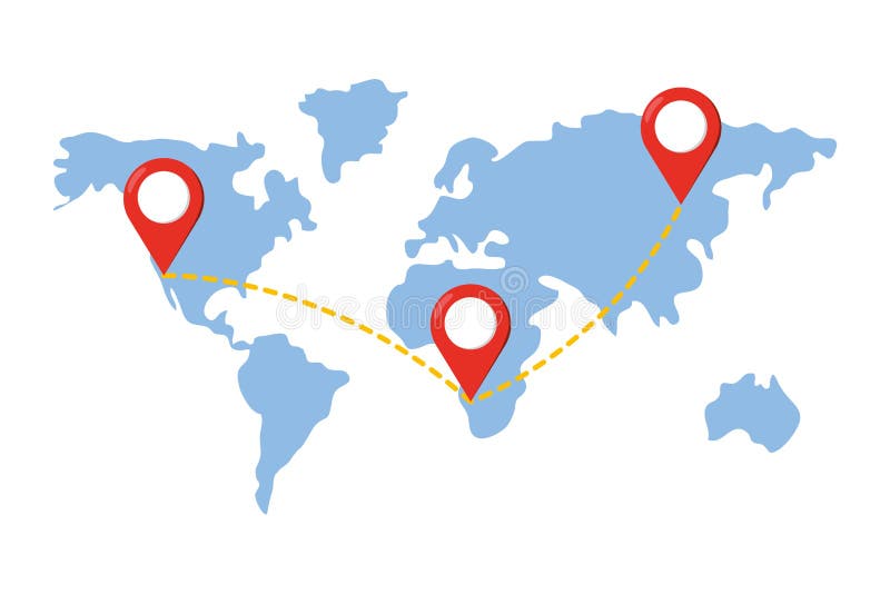 Map with location pointers stock vector. Illustration of detail - 147620520 Map with location pointers stock vector. Illustration of detail - 147620520