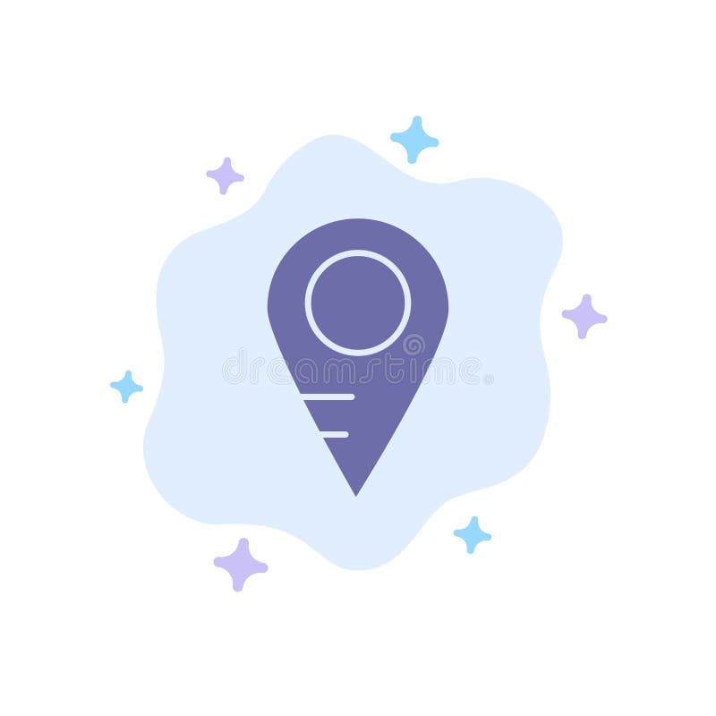 Map, Location, School Blue Icon on Abstract Cloud Background Stock ...