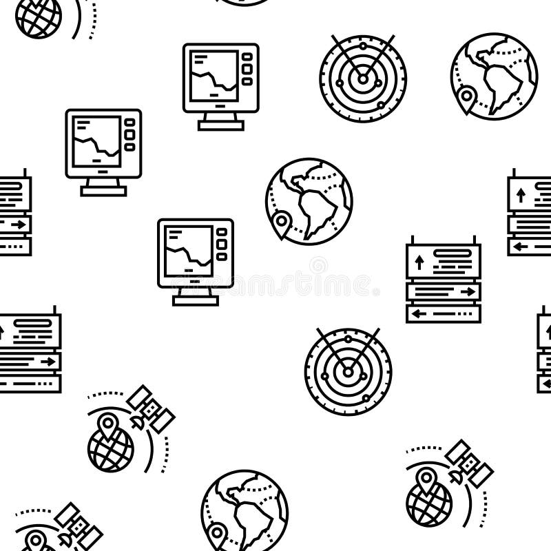 Map Location System Vector Seamless Pattern Stock Vector - Illustration ...