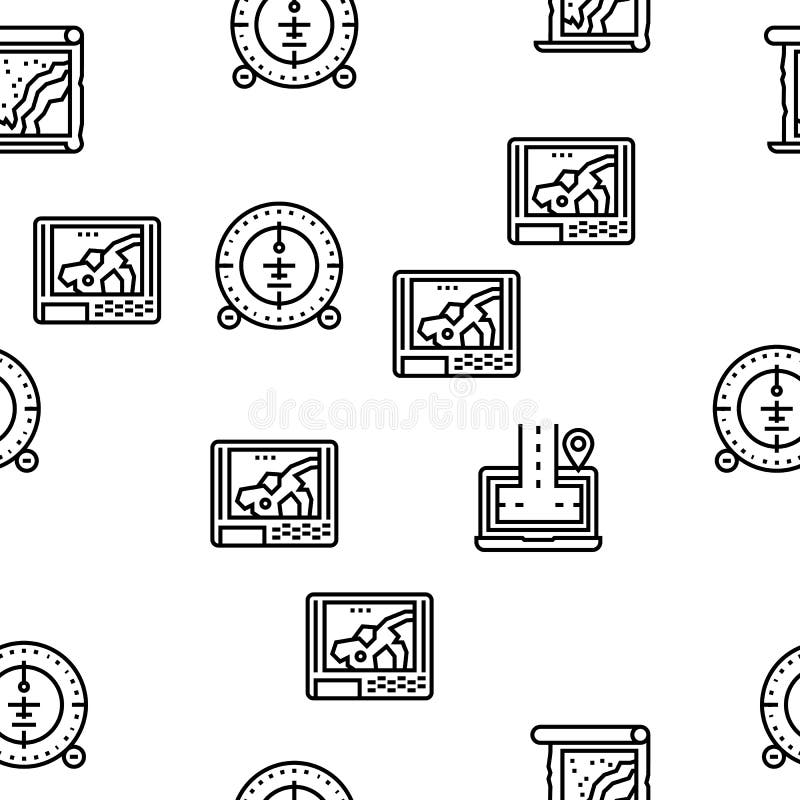 Map Location System Vector Seamless Pattern Stock Vector - Illustration ...