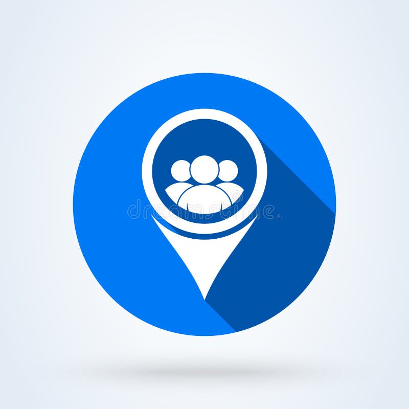 Map Location User and Group. Simple Vector Modern Icon Design ...