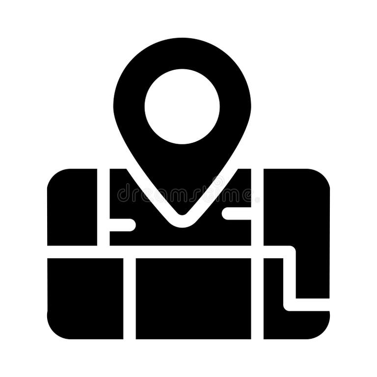 Map Location Vector Glyph Flat Icon Stock Illustration - Illustration ...