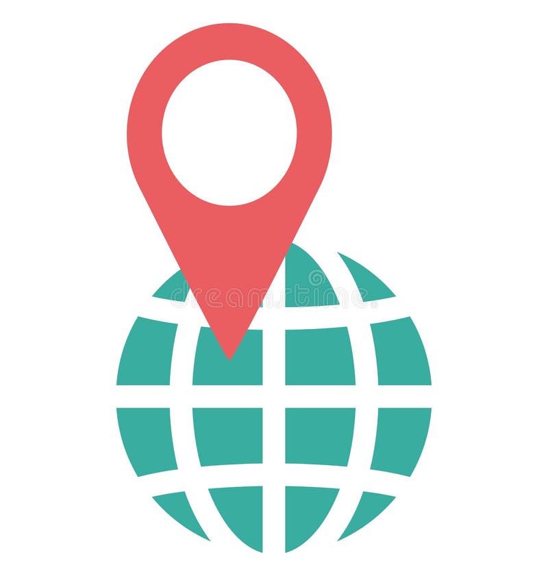 Map Locator Color Vector Isolated Icon Editable Stock Illustration ...
