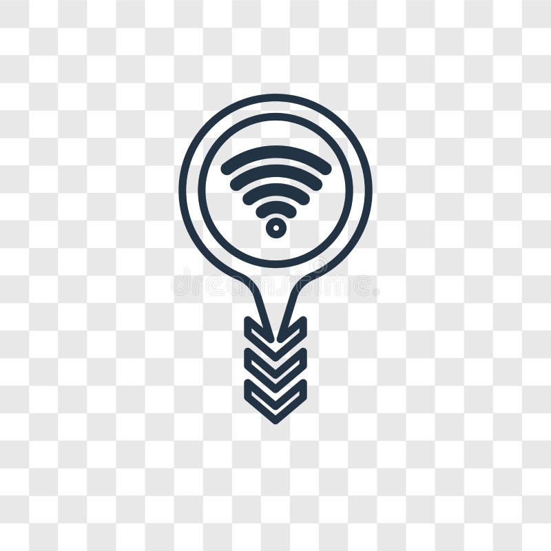 Linear Locator Icon from Maps and Flags Outline Collection. Thin Line ...