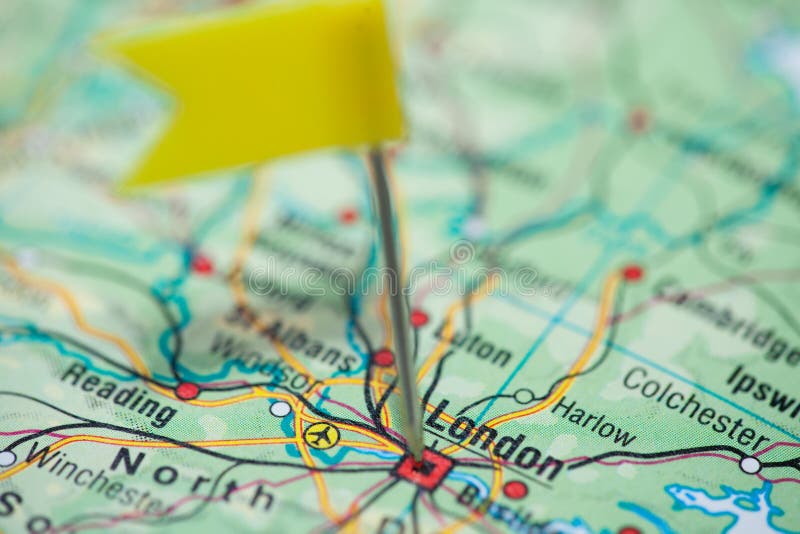 Map of London stock image. Image of detail, location - 29731869